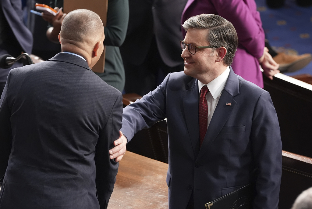 Republican Mike Johnson reelected House speaker in dramatic floor vote ...